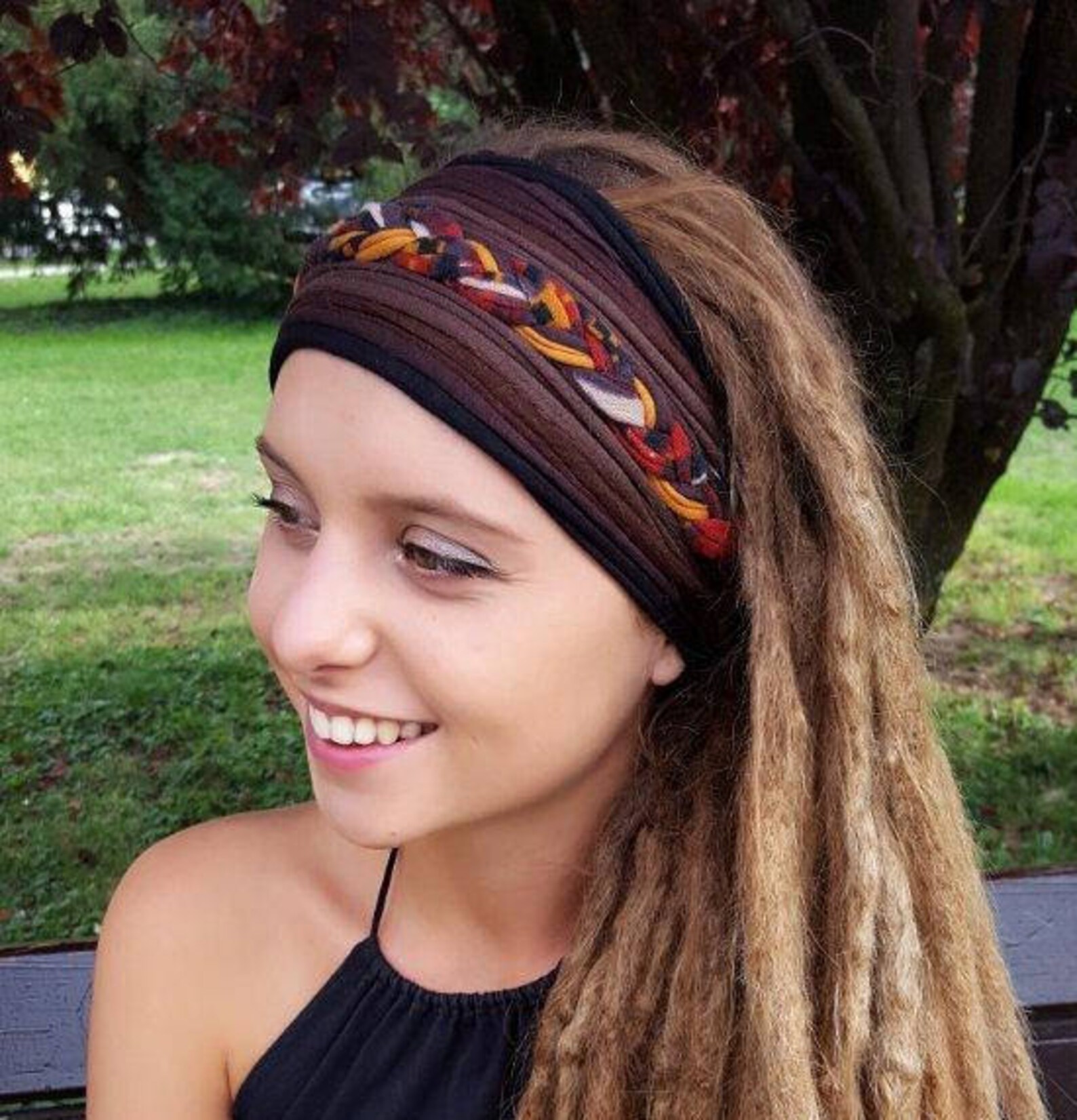 Autumn Headband Earth Headband Head Scarf Yoga Turban Braided | Etsy