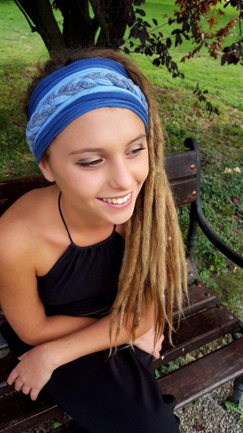 Denim Headband Dreadlocks Headband Dread Accessories - Etsy