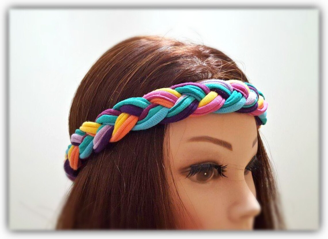 Hot Trend Braided Vibrant Headband Colorful Headband Summer - Etsy