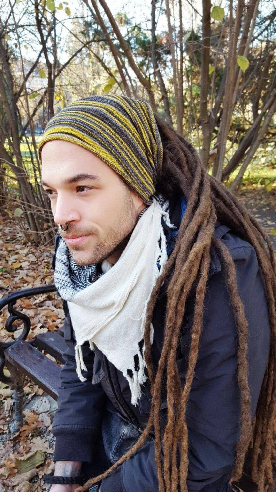 Earth Headband for Men Dreadlock Tube Sock Head Wrap Dreadband | Etsy