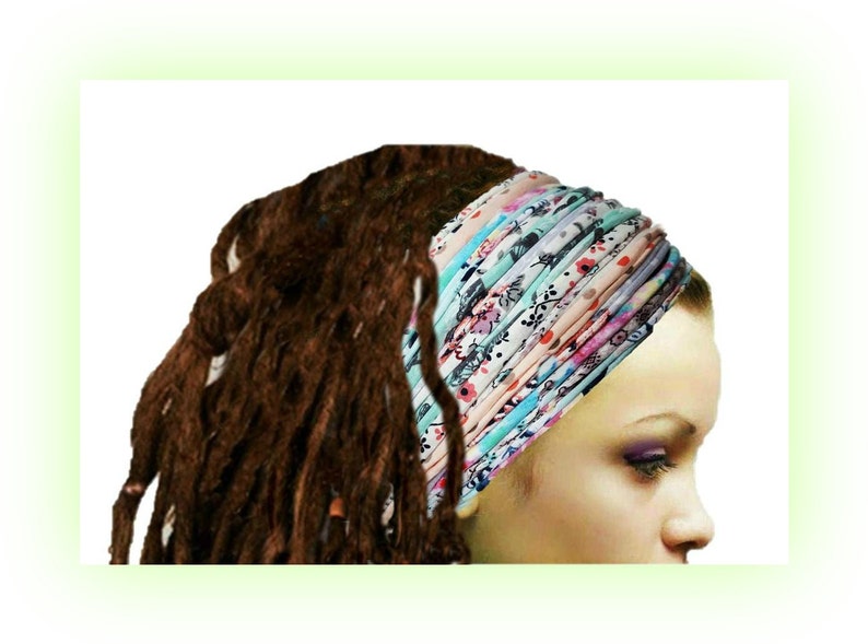 Gypsy Scarfs Colorful Headband Flowery Head Scarf Boho - Etsy