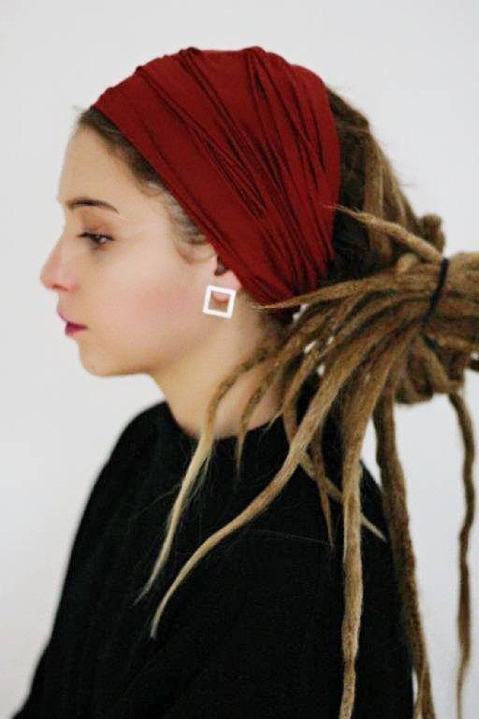 Red Head Sock Mens Girls Dreadlock Tube Wide Yoga Headband - Etsy