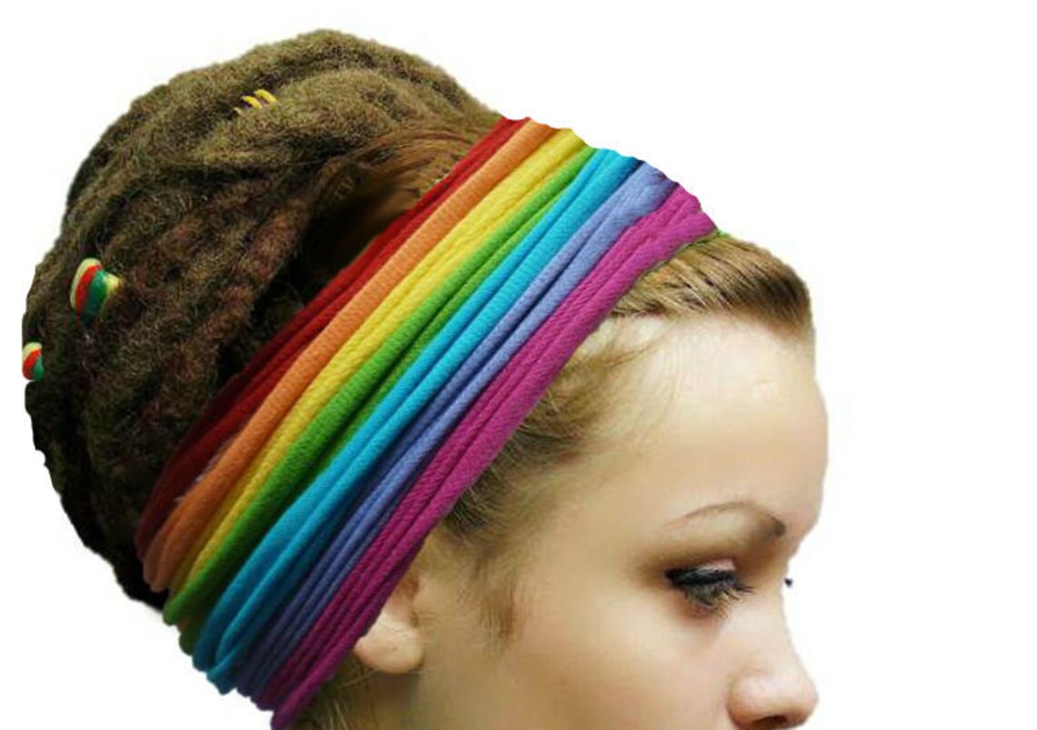 Rainbow Headband Rainbow Hairband Wide Headband Head Scarf - Etsy