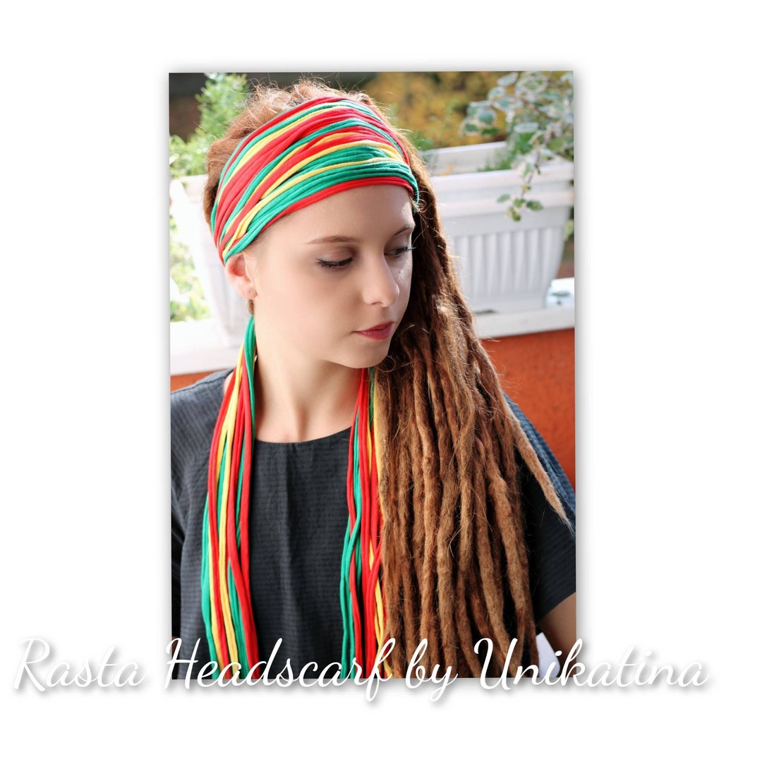 Rasta Headscarf Reggae Headband Hippie Headband Rasta Headwear ...