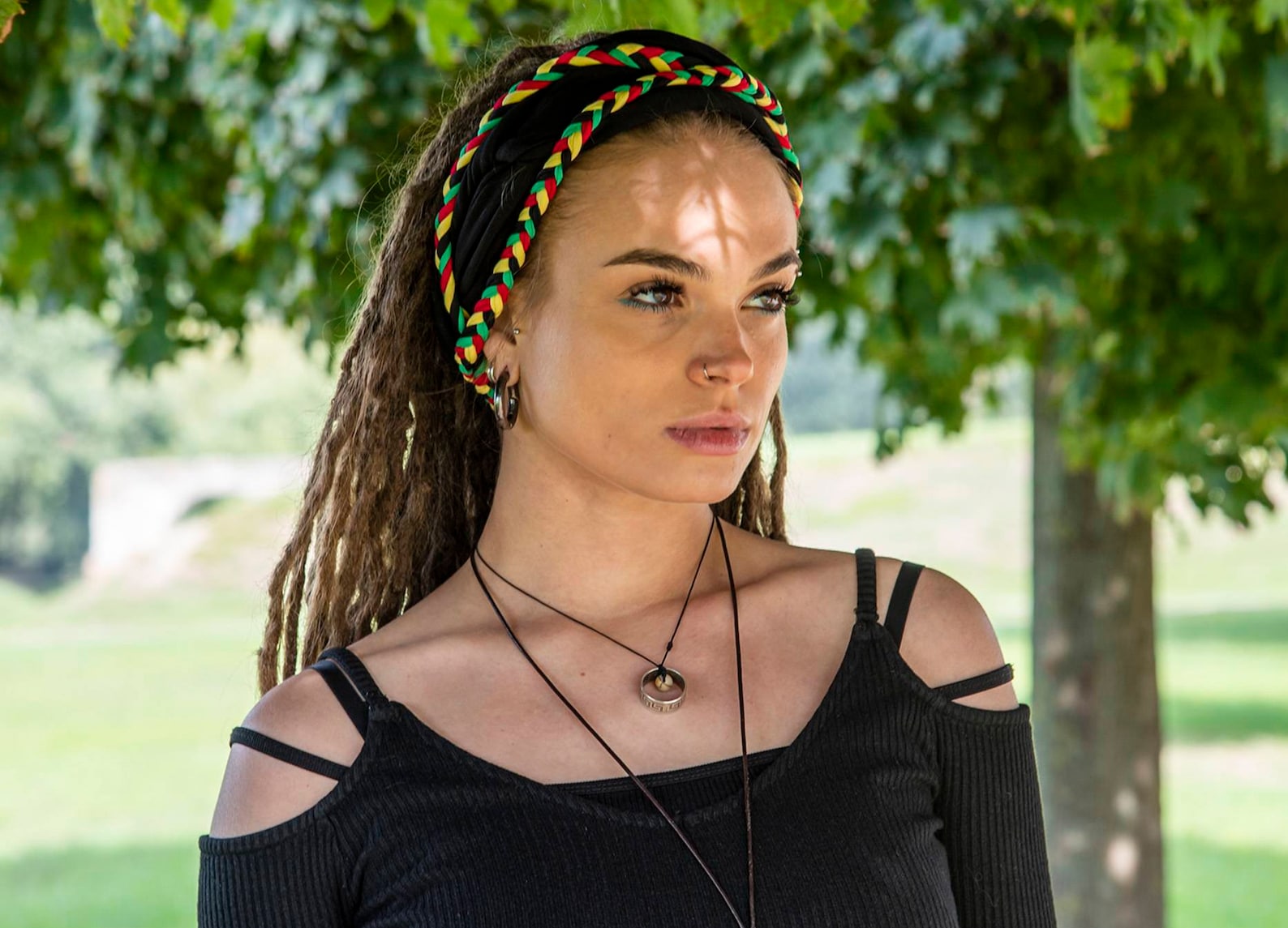Jah Colors Rasta Headband Hair Wrap Braided Headband Extra Wide ...