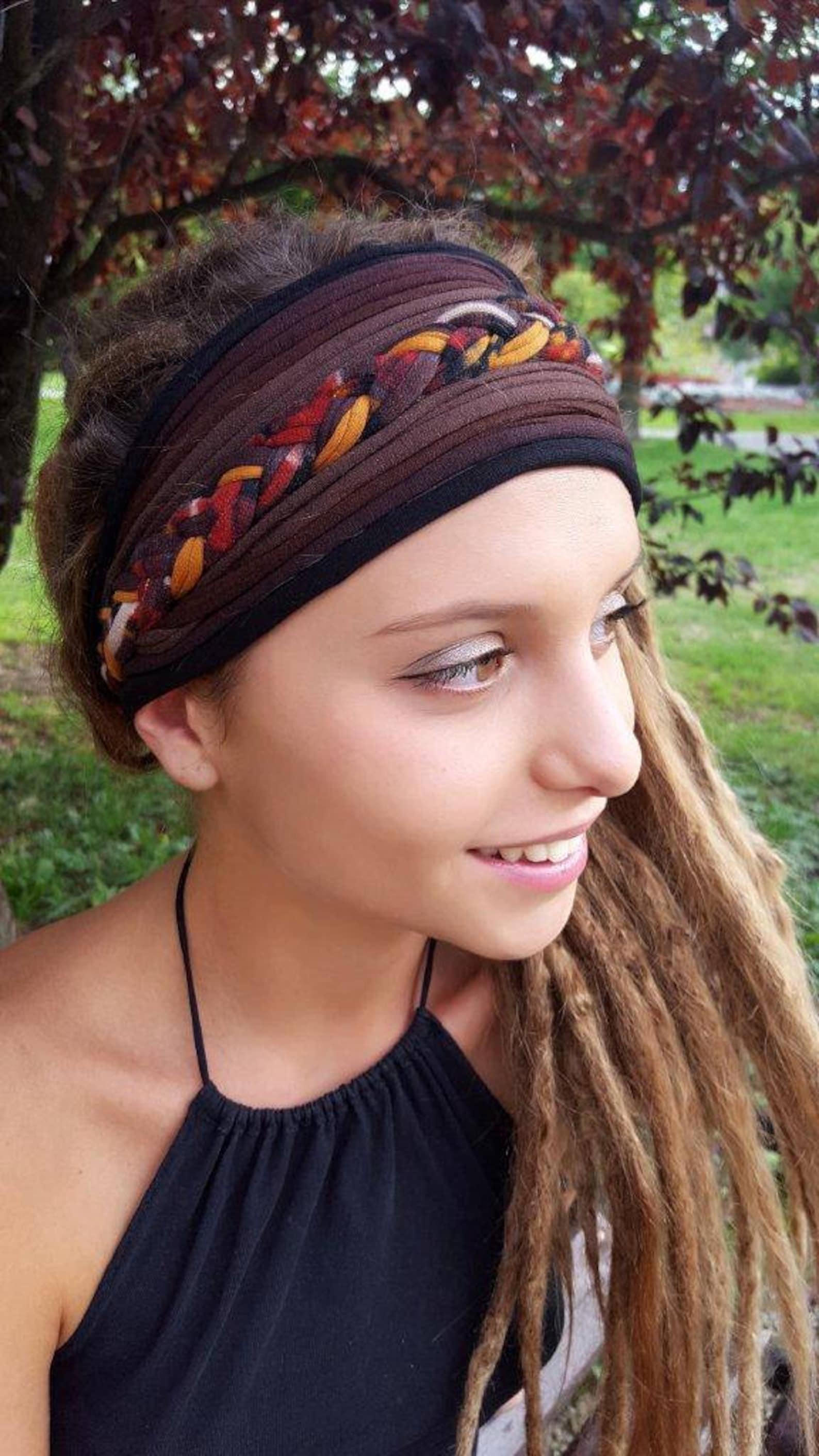 Autumn Headband Earth Headband Head Scarf Yoga Turban Braided - Etsy