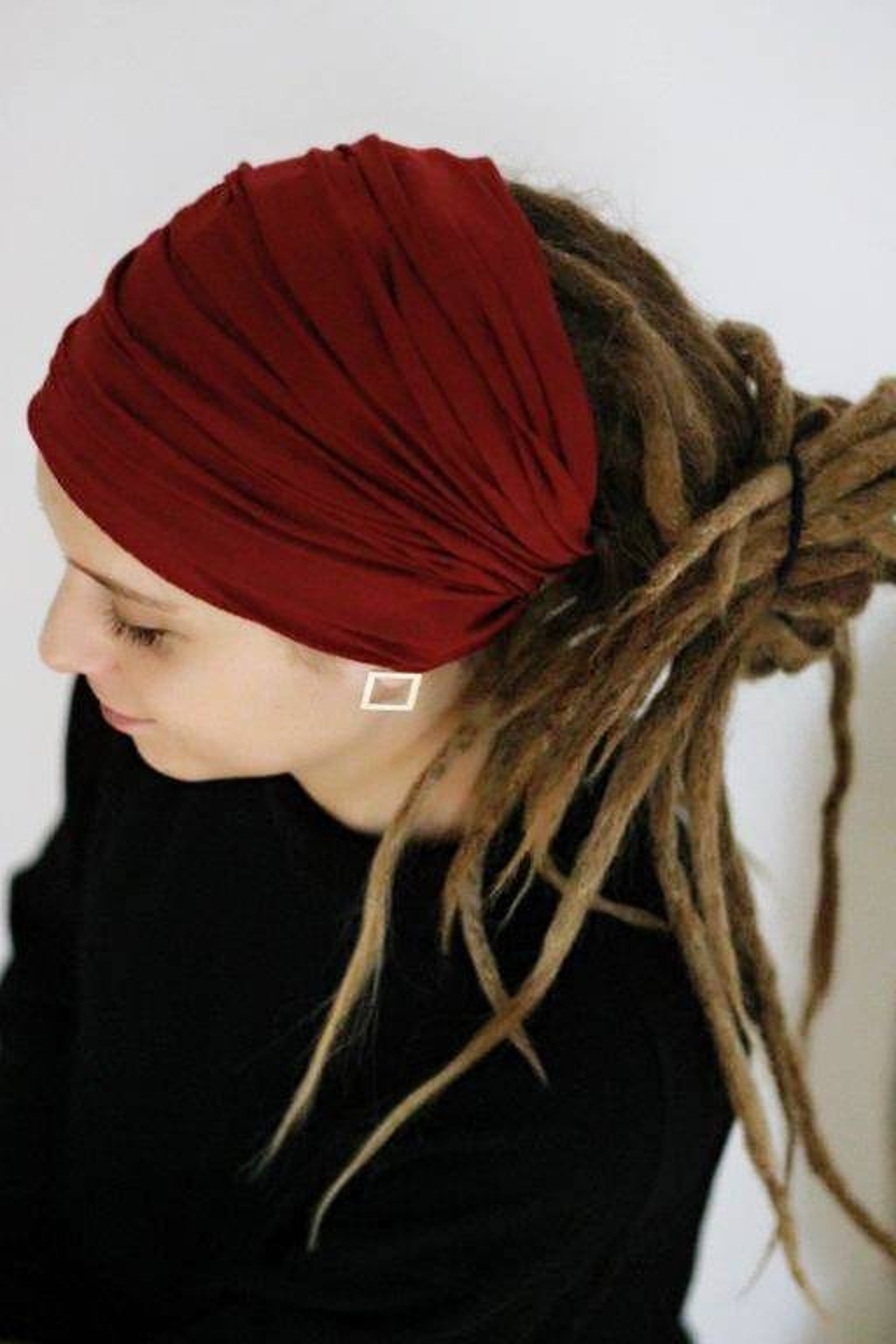 Red Head Sock Mens Girls Dreadlock Tube Wide Yoga Headband | Etsy