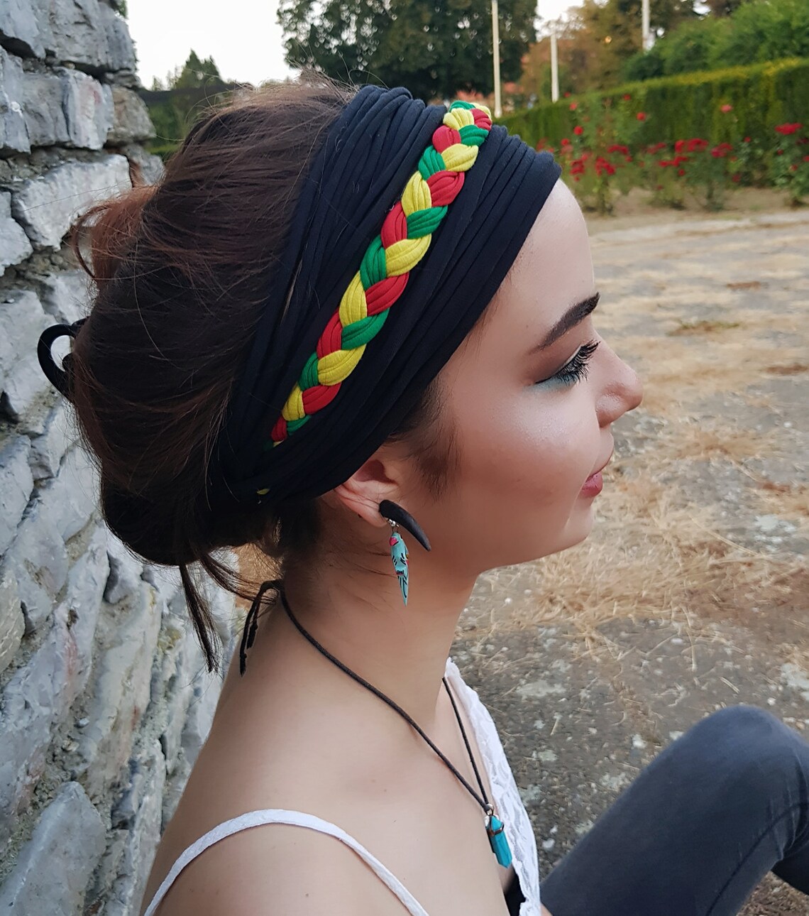 RASTA Headband Reggae Jamaican Headwear Hippie Rasta Braid | Etsy