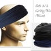 Mens Hair Fashion Mens Headband in Gray Black Blue Headwear for Men ...