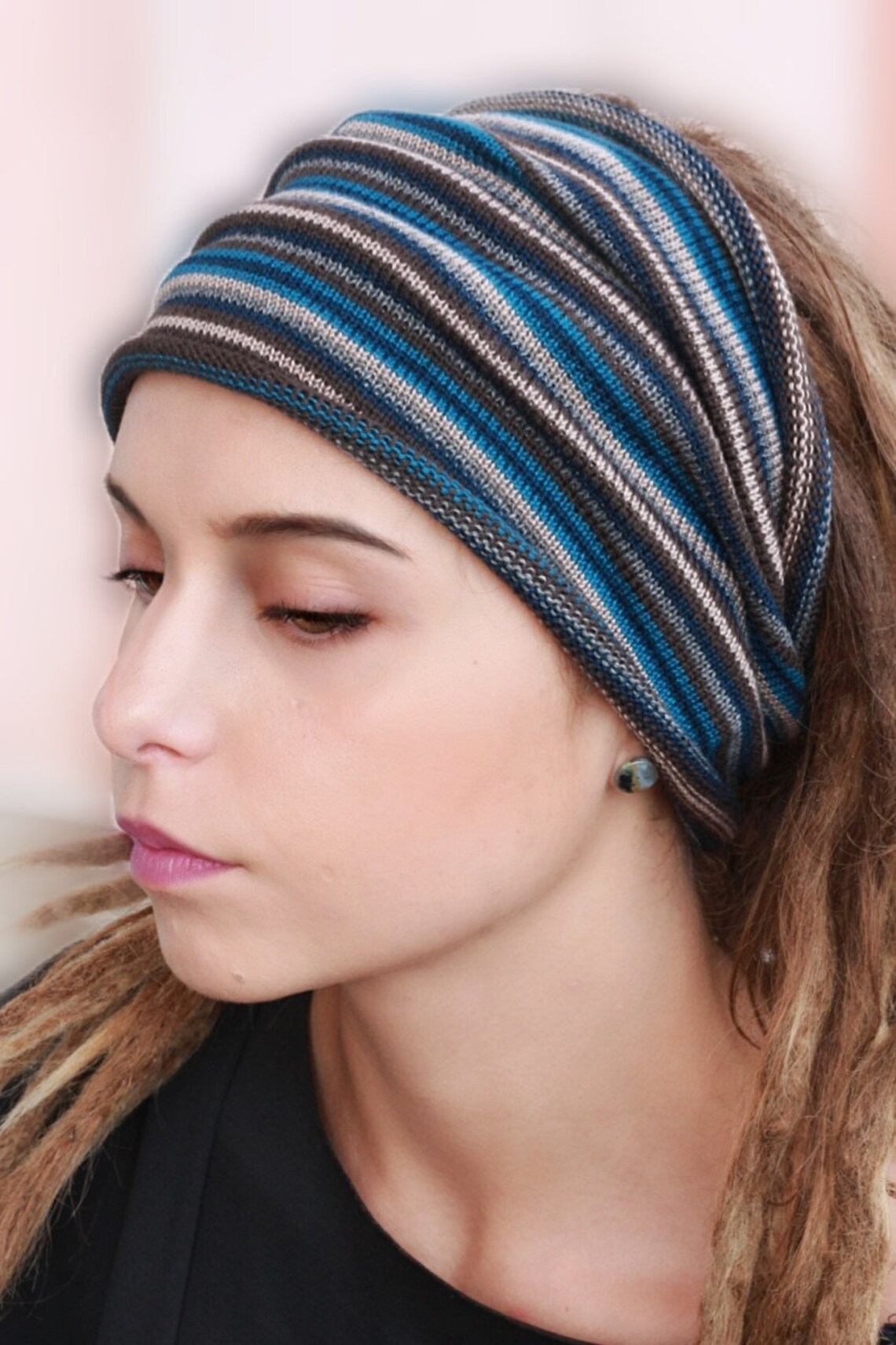 Knitted Headband Dreadlock Hair Accessories Tube Headband Sock | Etsy