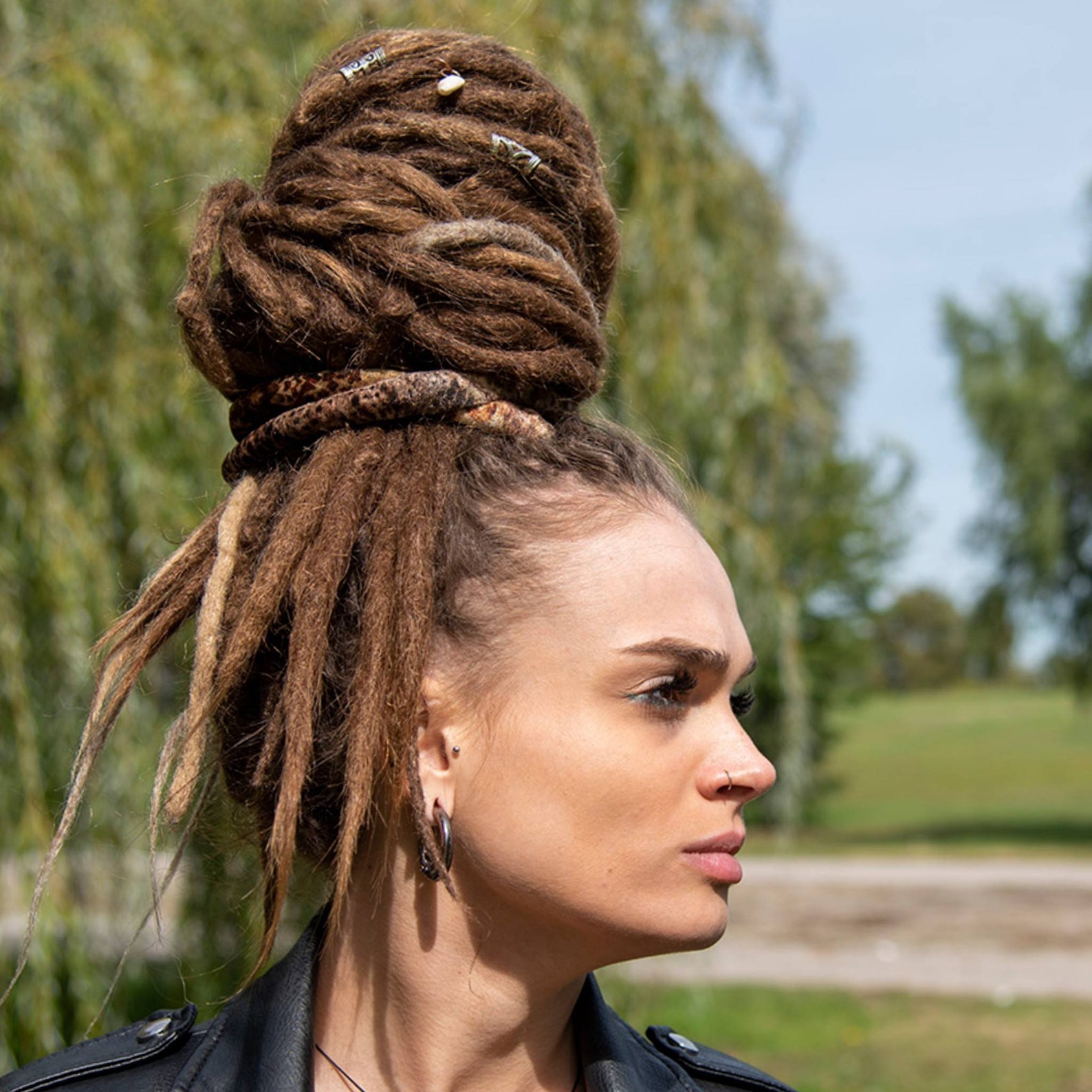 EARTHY Shades VELVET Spiral Dreadloc Loc Tie Dread Tie Dreadlock ...