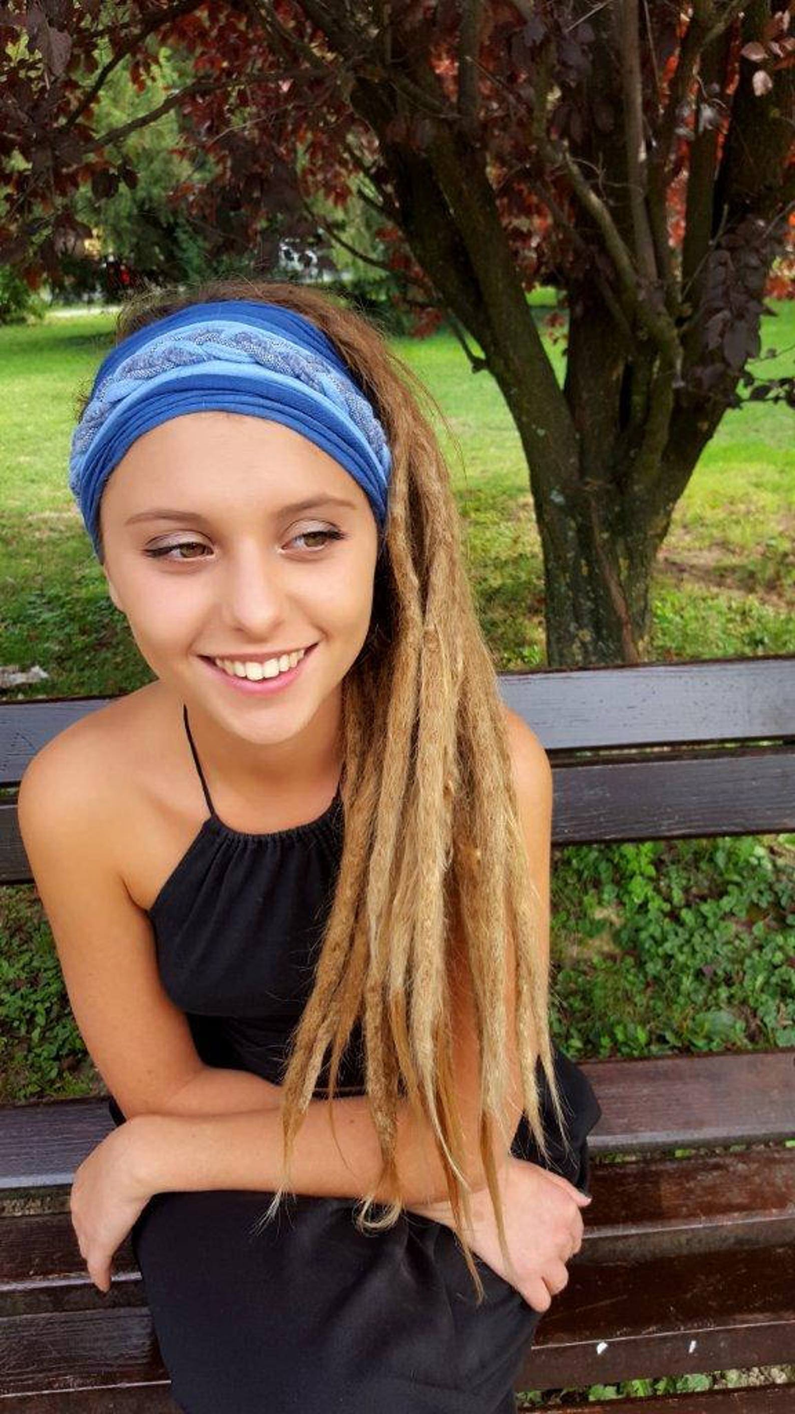 Denim Headband Dreadlocks Headband Dread Accessories - Etsy