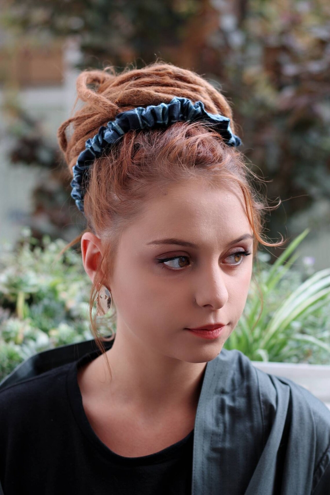 BLUE Plaid Scrunchies Dread Ties Dreadlock Accessories Hair | Etsy