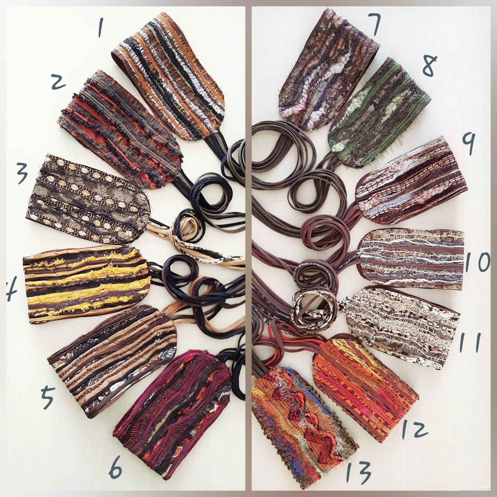 Earth Headband Black Brown Head Scarf Head Wraps Bohemian - Etsy