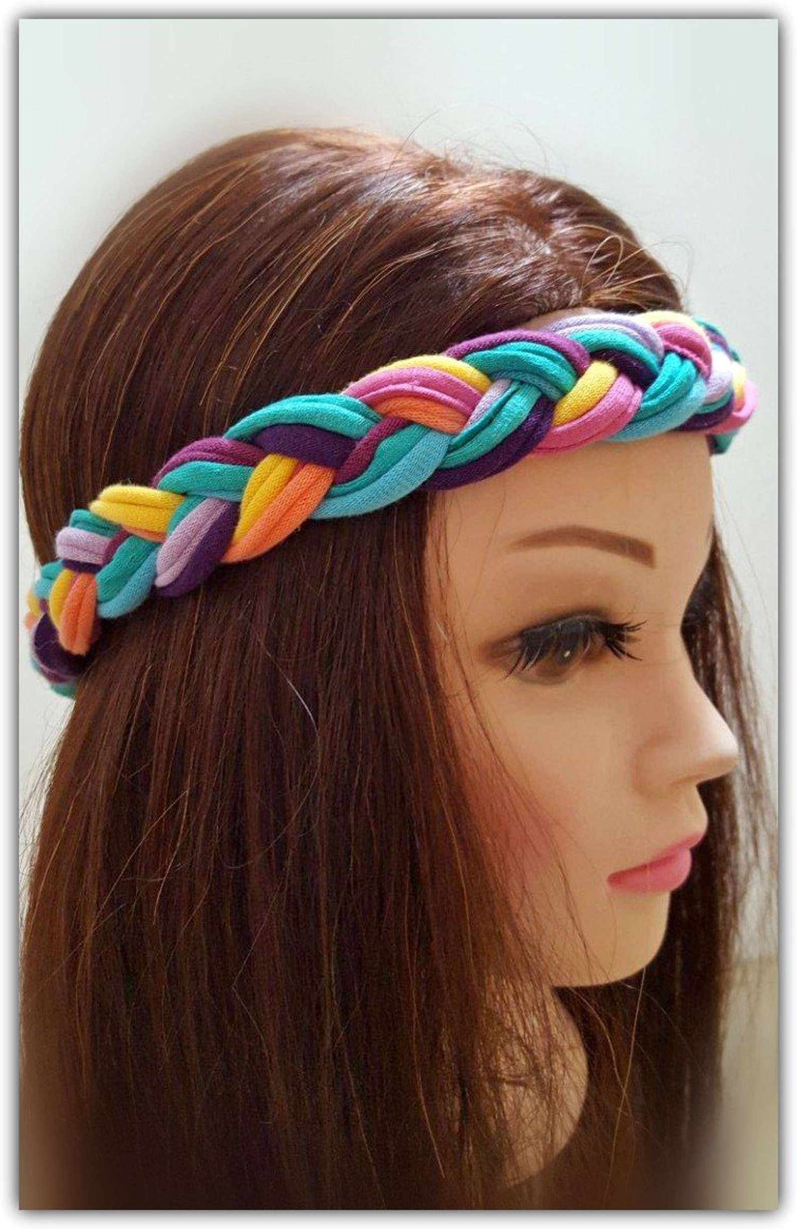Hot Trend Braided Vibrant Headband Colorful Headband Summer | Etsy