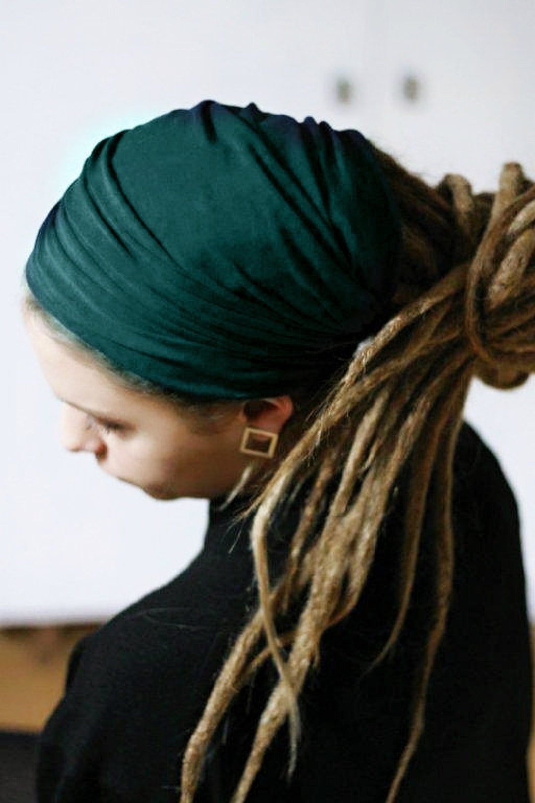 Dreadlock Tube Headband, Wide Loc Tube, Boho Headband for Dreads, Loc ...