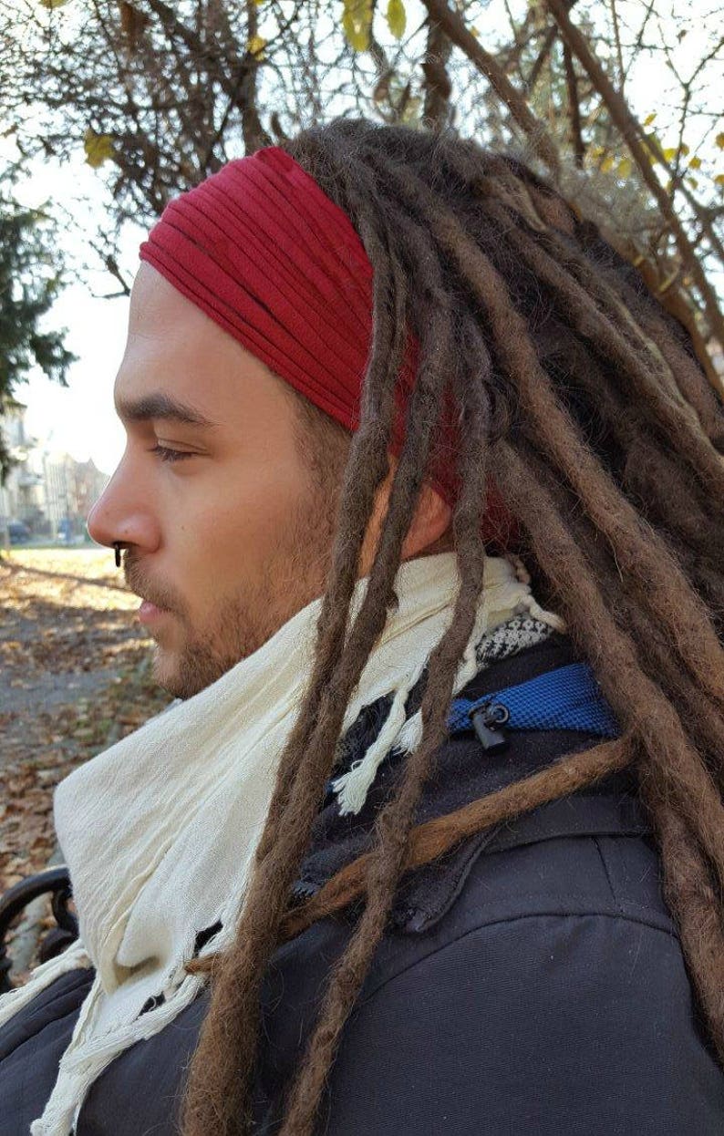 Red Headband for Men Head Wear Dread Wrap Head Scarf Dreads - Etsy Hong ...