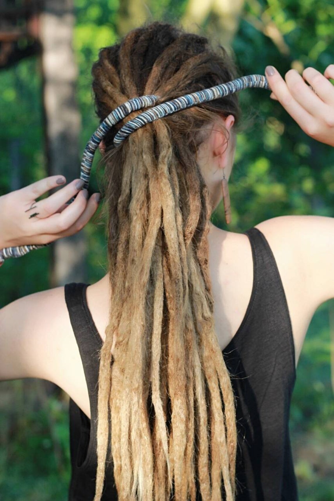 Bendable Dread Tie Dreadlock Accessories Blue Gray Khaki - Etsy