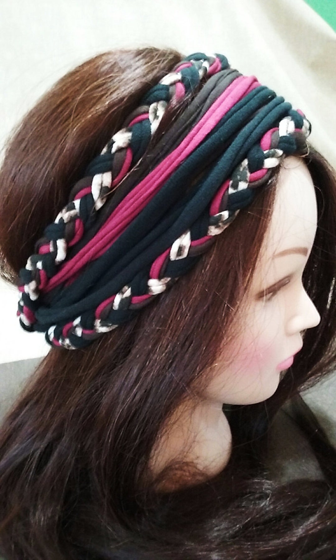 Burgundy Headband Maroon Headband Festival Hair Accessories Yoga ...
