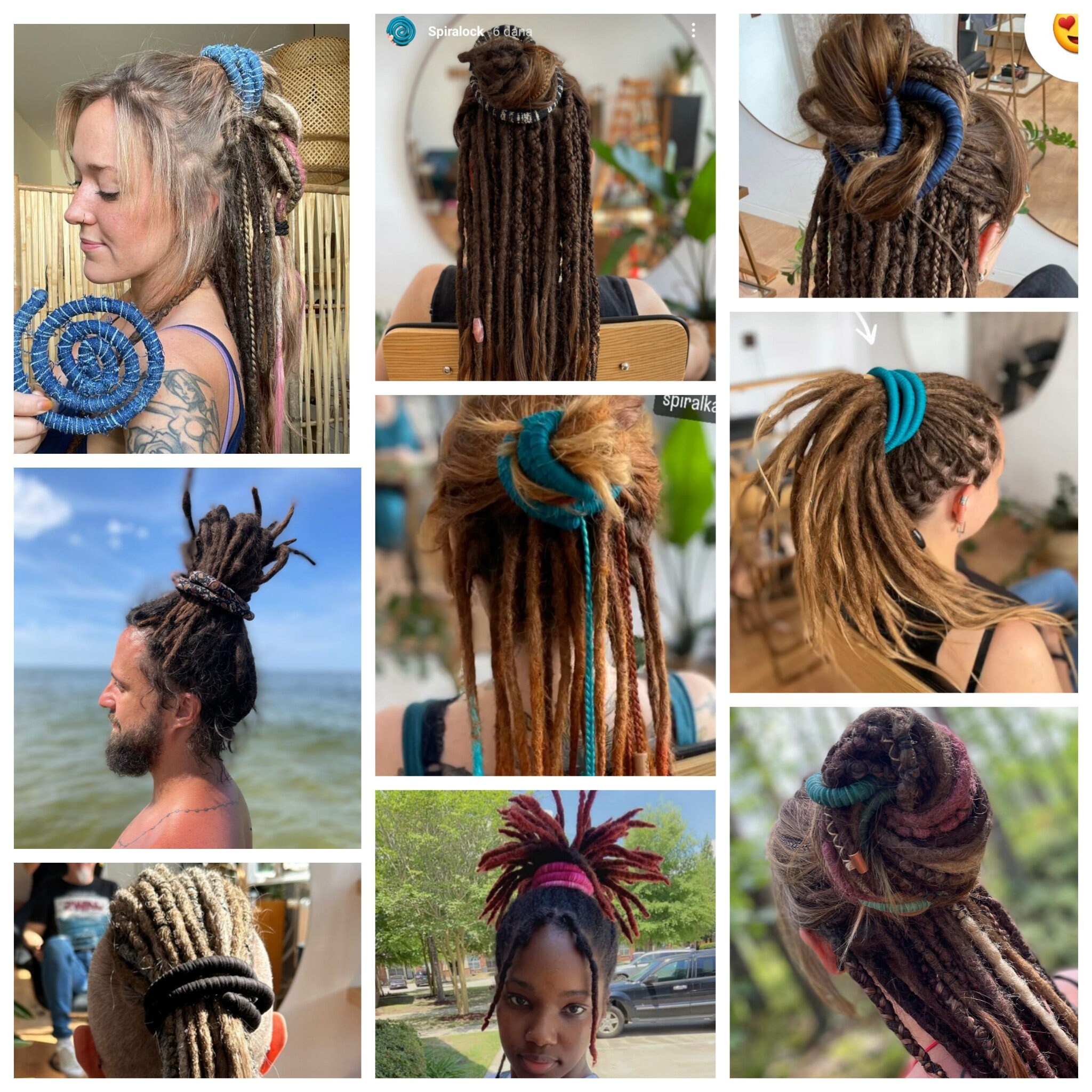 BLUE Loc Tie Dread Ties Loc Ties Dreadlock Accessories Wired Loc ...
