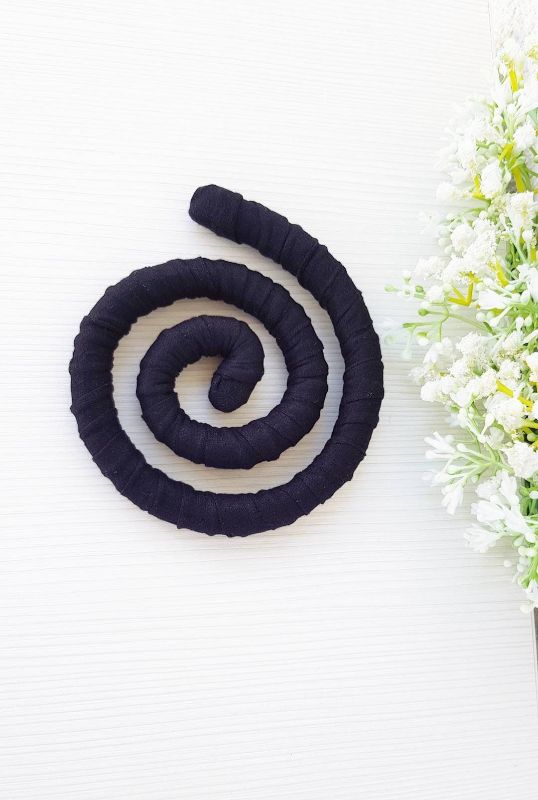 Solid Black SPIRAL LOCK Bendable Dread Tie Dreadlock Accessories Wired ...