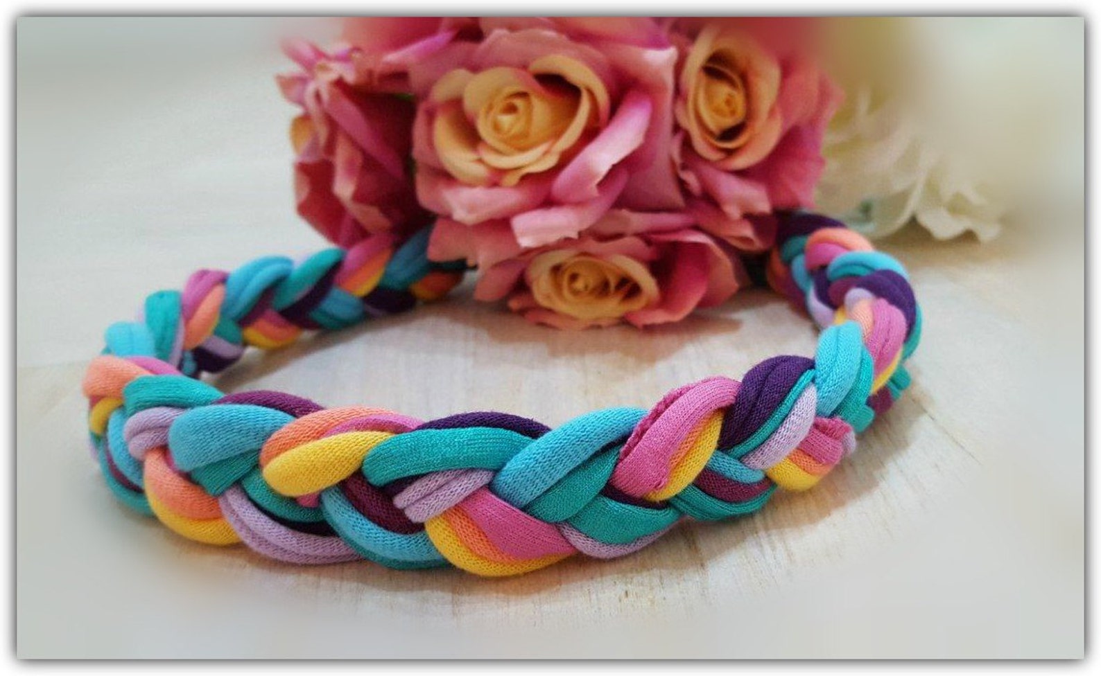 Hot Trend! Braided Vibrant Headband Colorful Headband Summer Headwrap ...