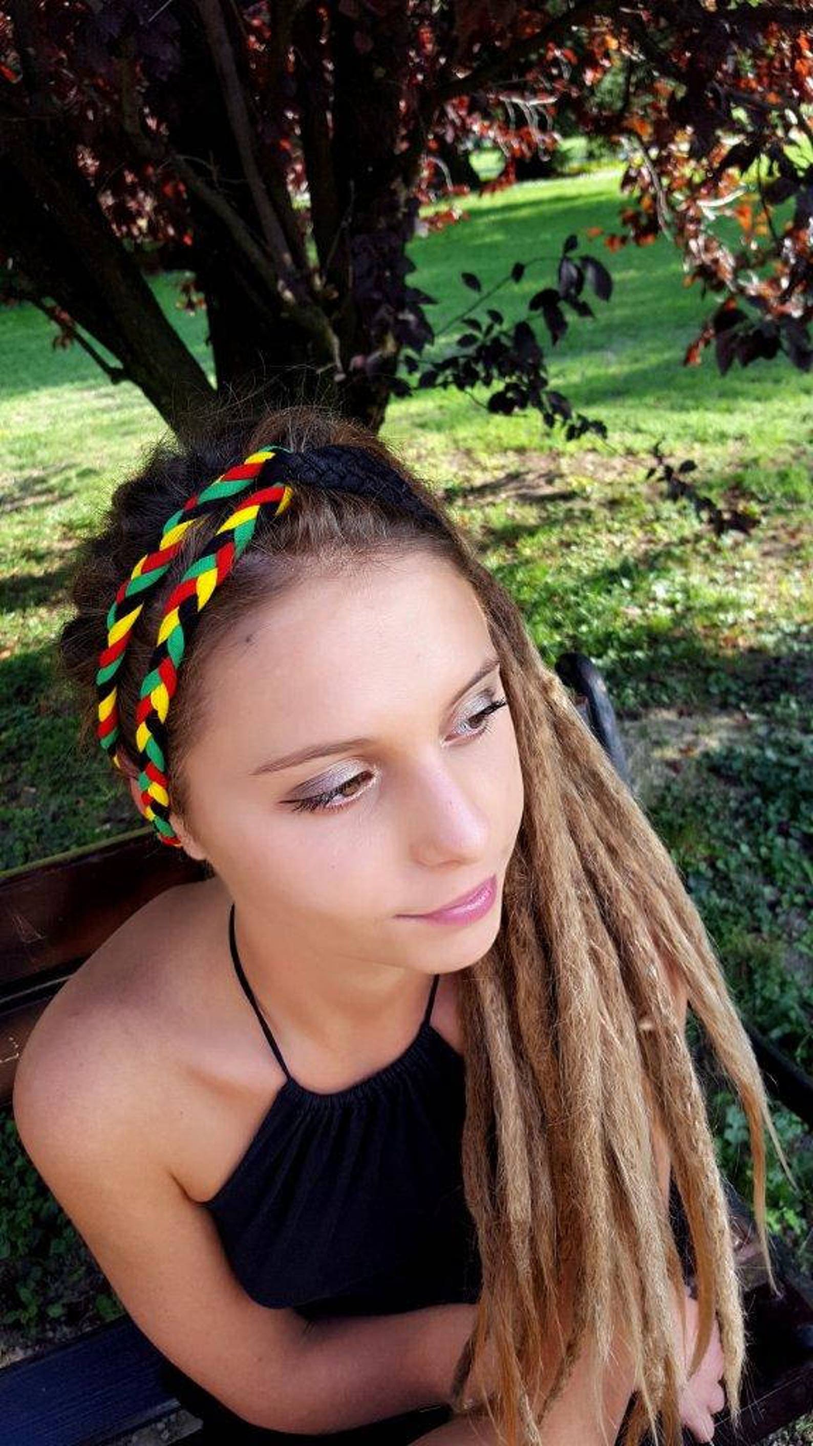 Rasta Headband Reggae Headband Hippie Coachella Headband Rasta Braided ...