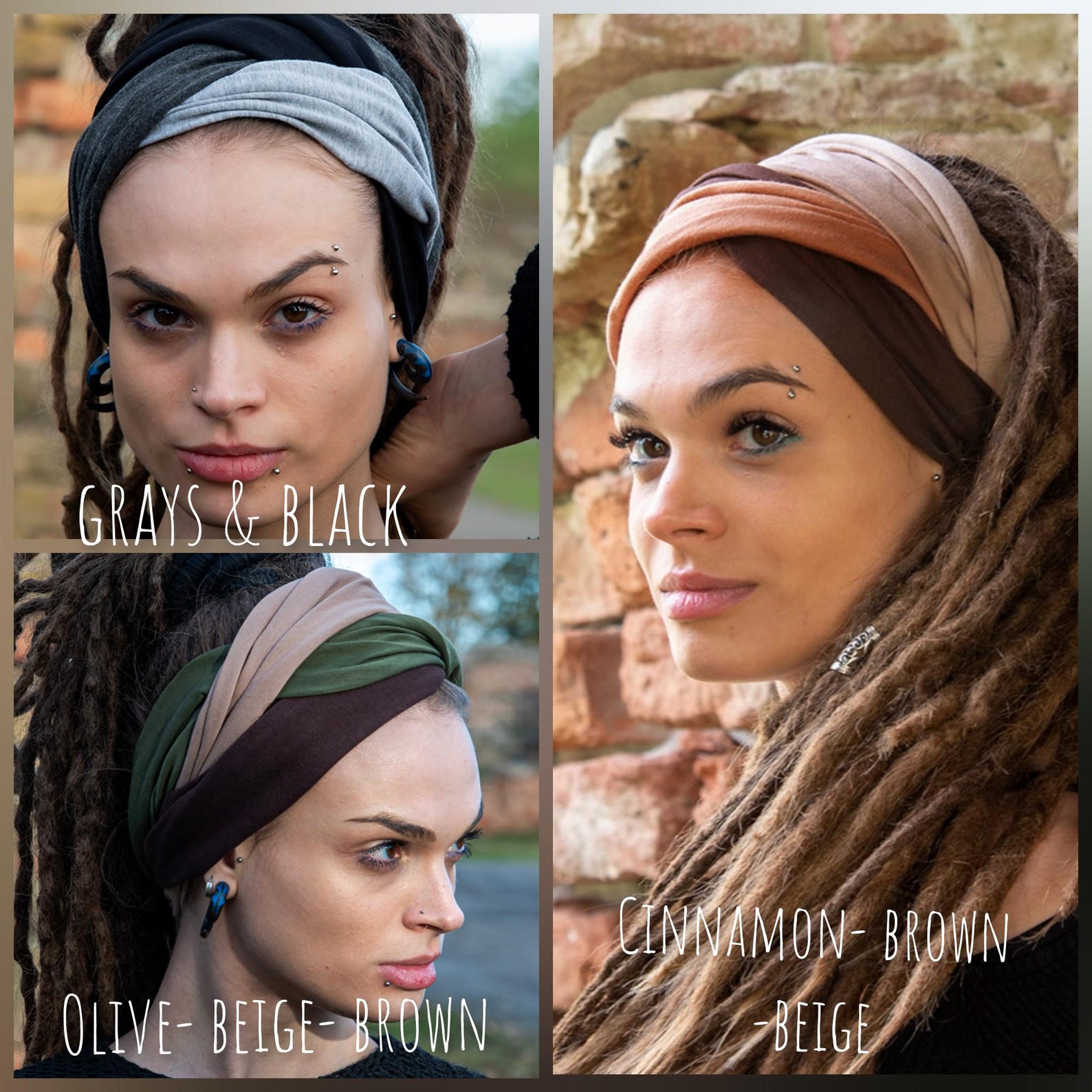 Turban Style Headband Head Wrap Extra Wide Headband Dreadlock ...