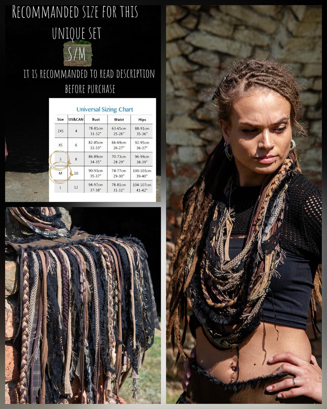 Earthy Festival Clothing Set Festival Dress Rave Outfit Pixie Skirt Top ...