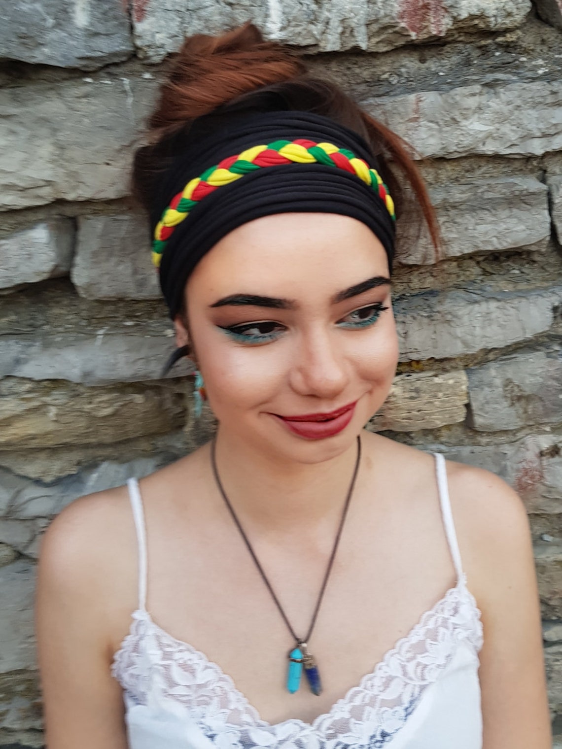 RASTA Headband Reggae Jamaican Headwear Hippie Rasta Braid | Etsy
