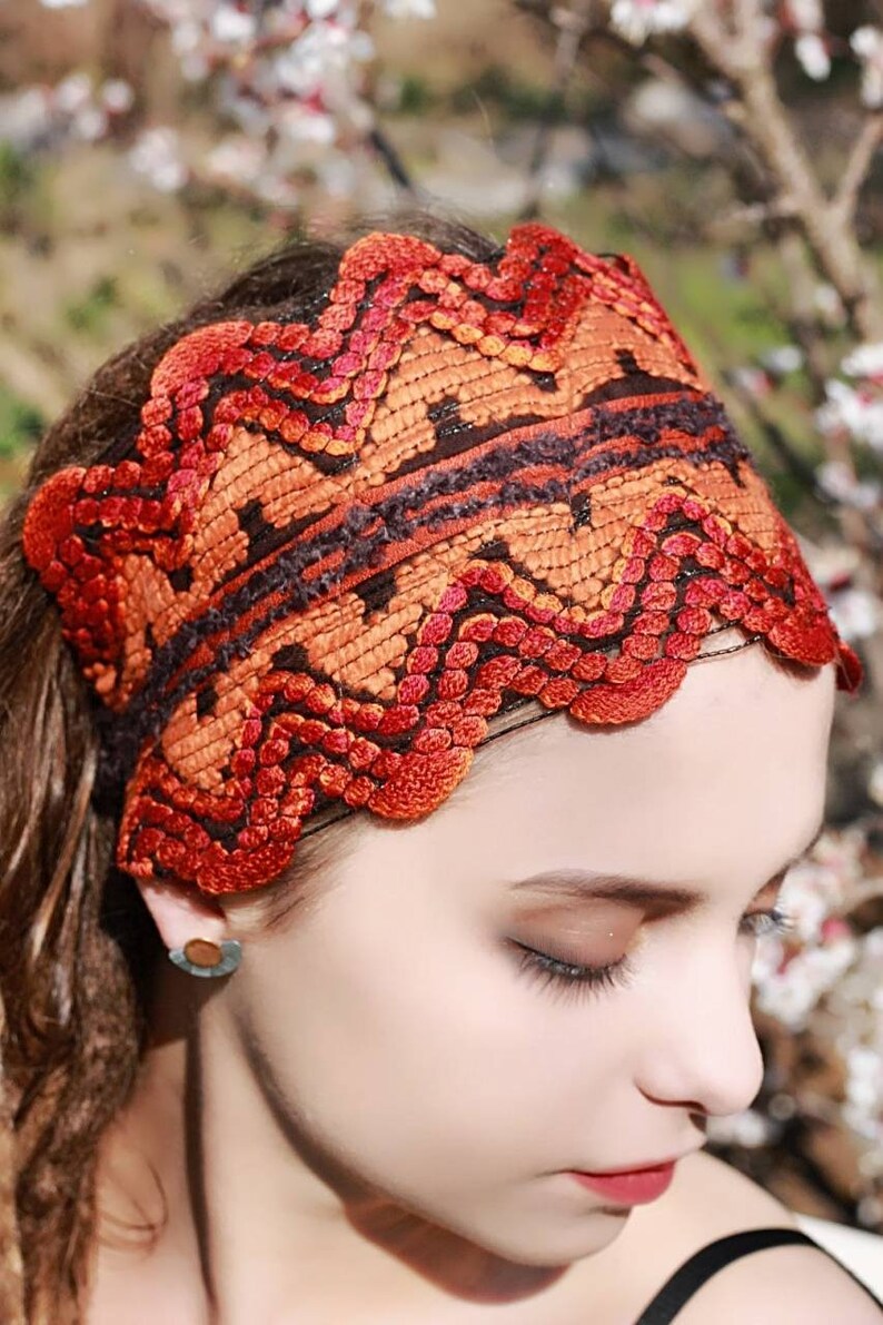 RUSTY Head Wrap Head Scarf Bohemian Hippie Headband Blaze - Etsy