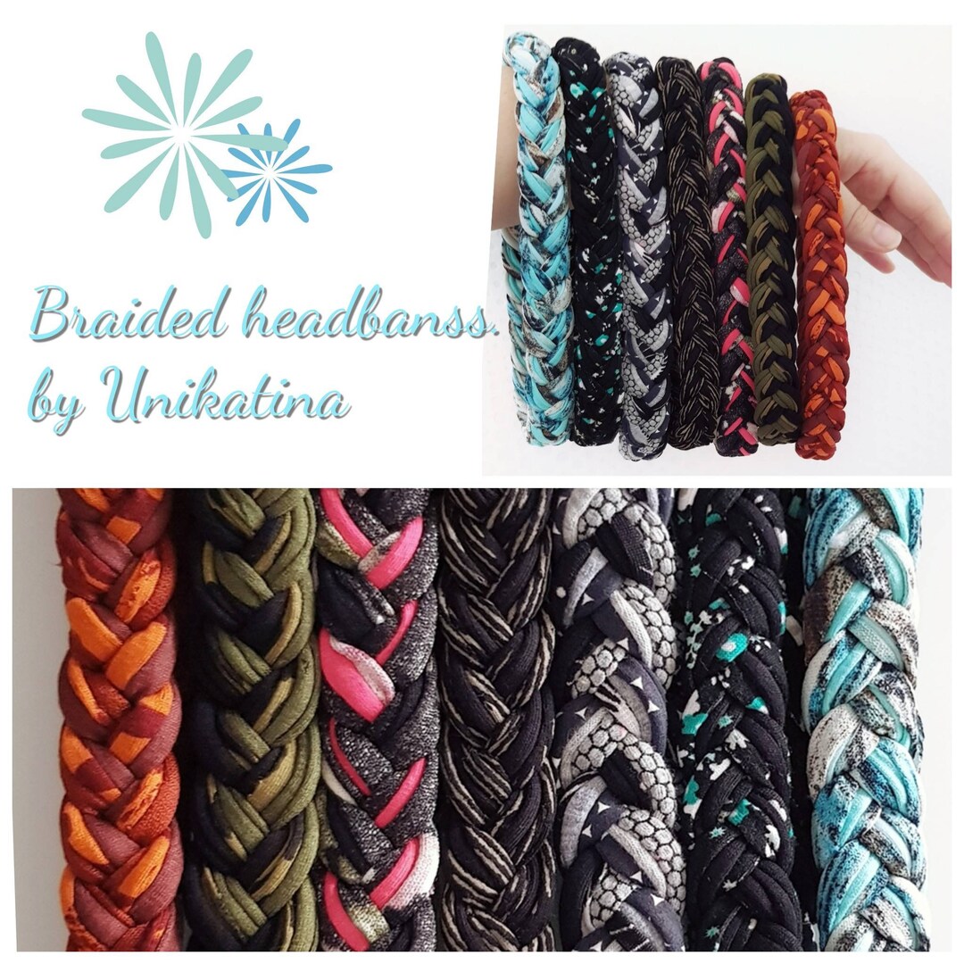 Braided Headbands With Pattern. Bohemian Headbands Womans Yoga - Etsy