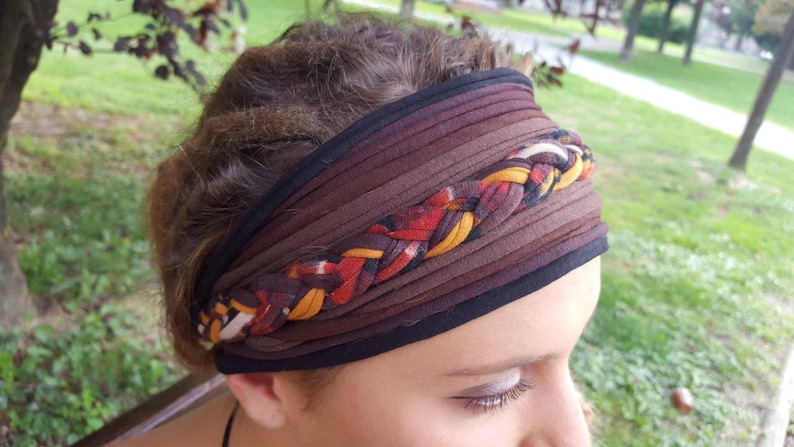 Autumn Headband Earth Headband Head Scarf Yoga Turban Braided - Etsy