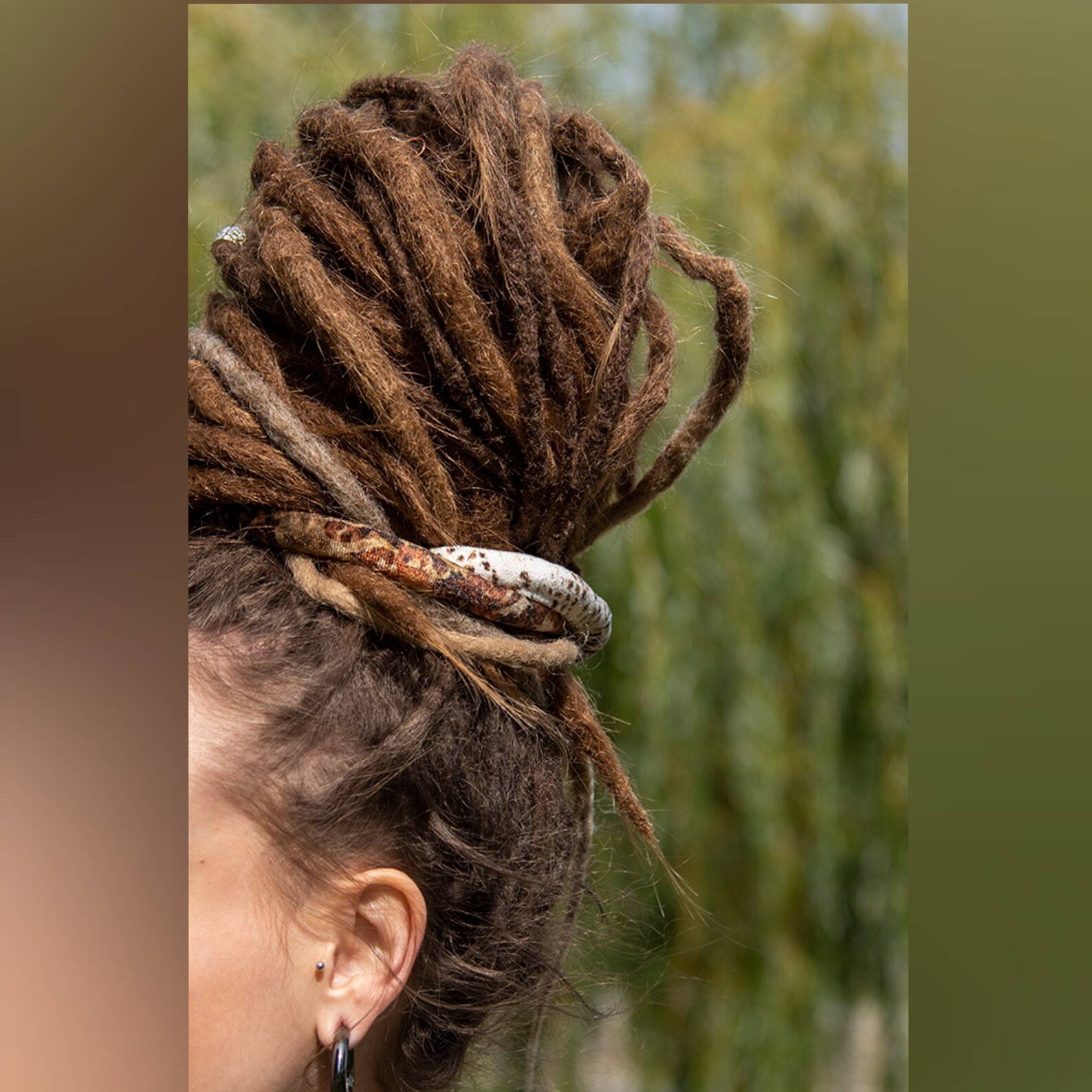 EARTHY Shades VELVET Spiral Dreadloc Loc Tie Dread Tie Dreadlock ...