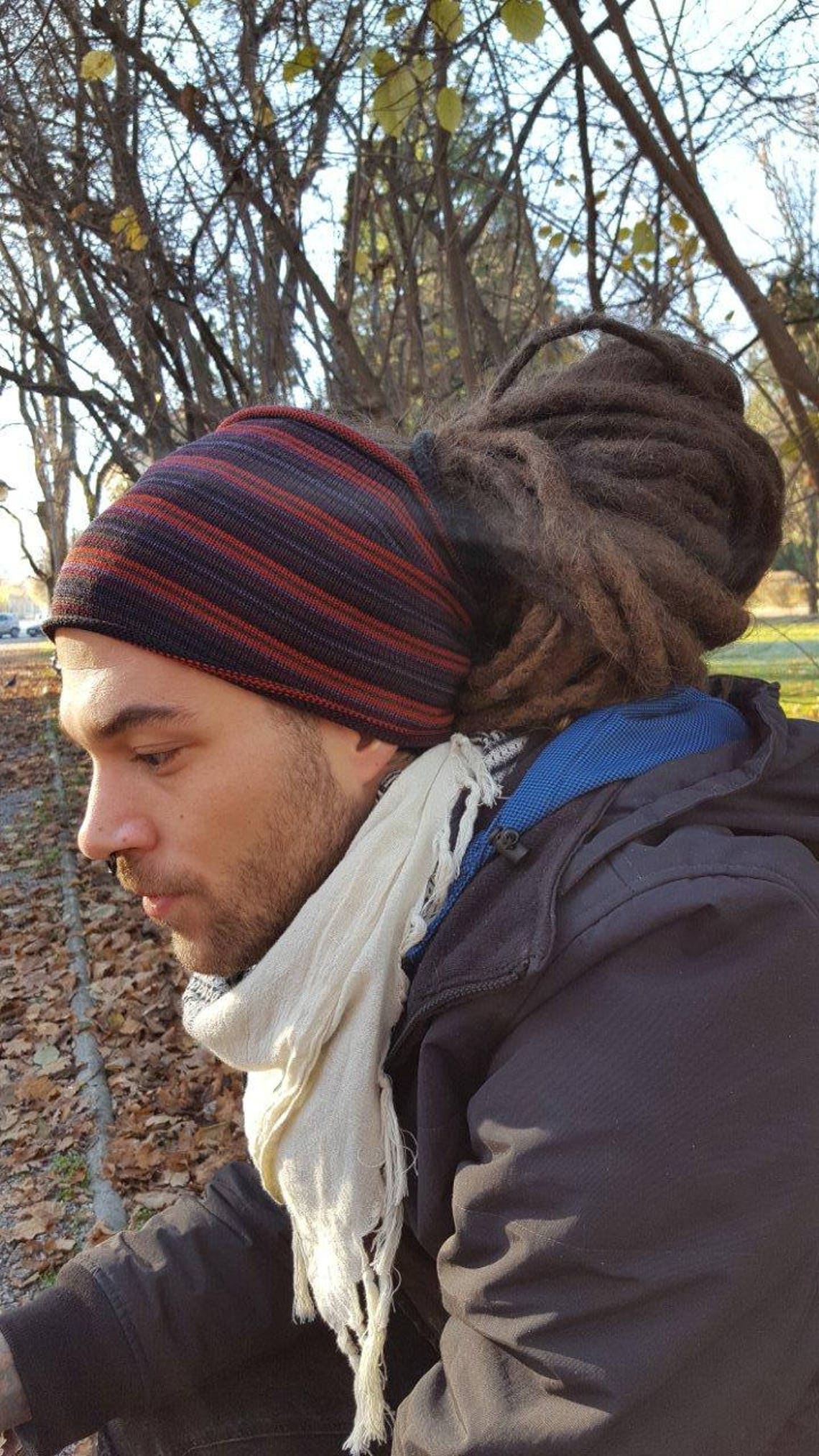 Knit Tube Headband for Men Dreadlock Sock Head Wrap for Dreads - Etsy