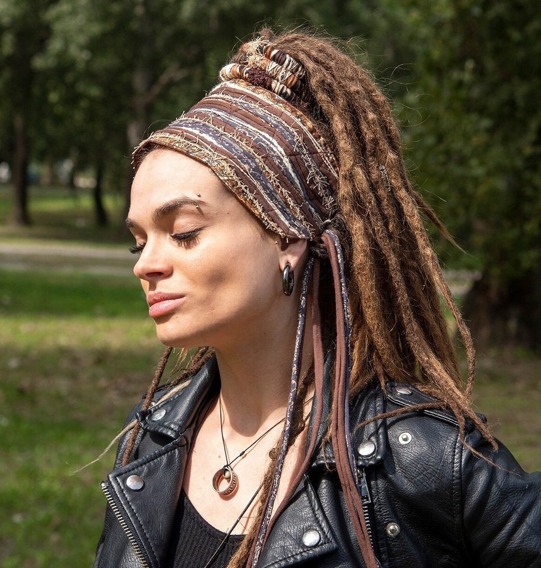 Earthy Headband Dreadlock Accessories Dead Wrap Loc Tie Distressed ...