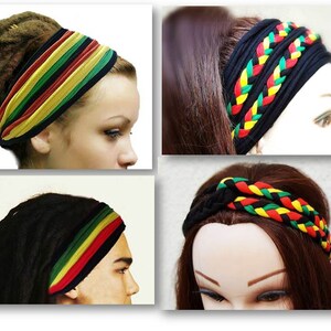 Rasta Headband, Headband, Jamaica Headband, Rastafarian Headband ...