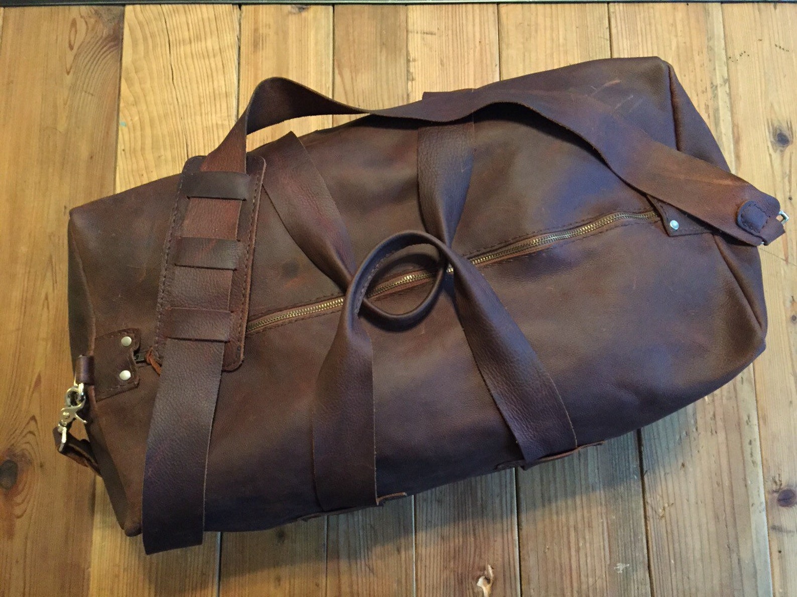 Leather Duffle Bag - Weekender, Overnighter, Traveler - Etsy