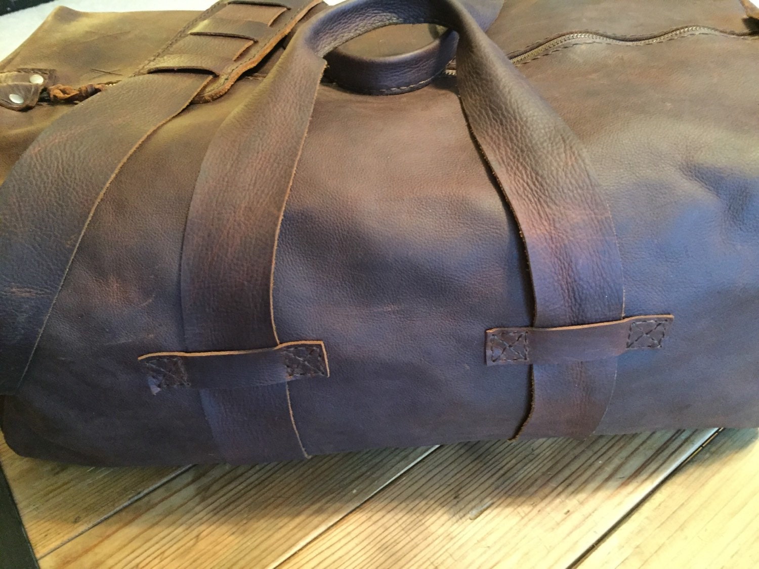 Leather Duffle Bag - Weekender, Overnighter, Traveler - Etsy