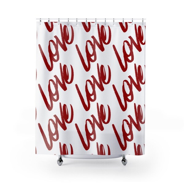 Love Shower Curtain Etsy