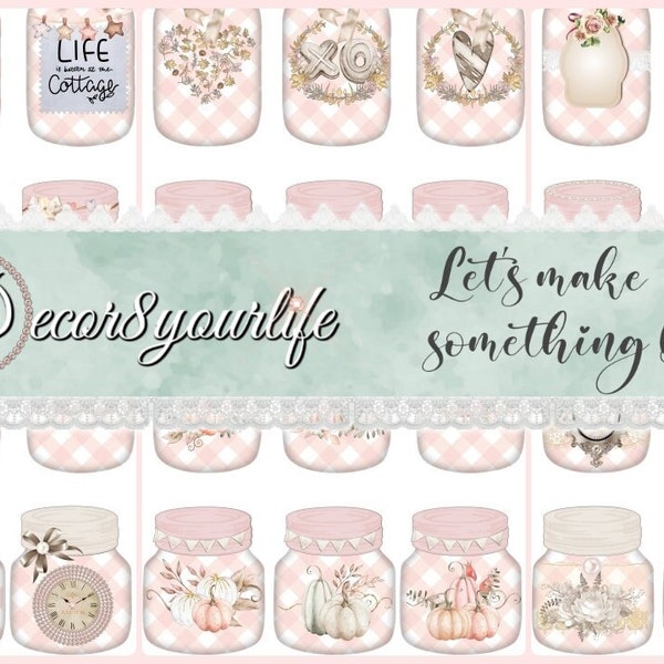 Shabby Mason Jar - Etsy