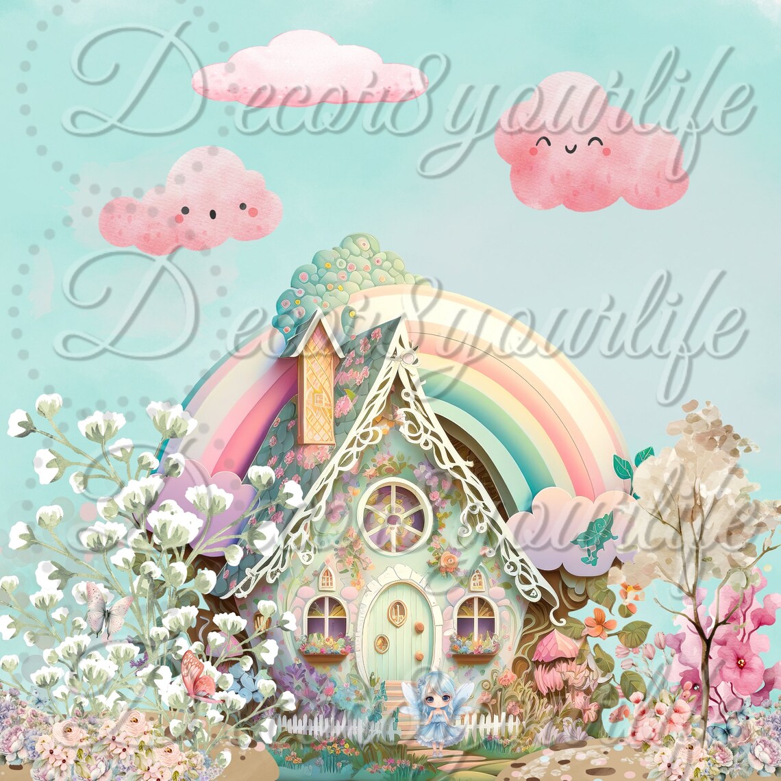 Fairies and Butterflies Scrapbook Paper Pack Cute and - Etsy