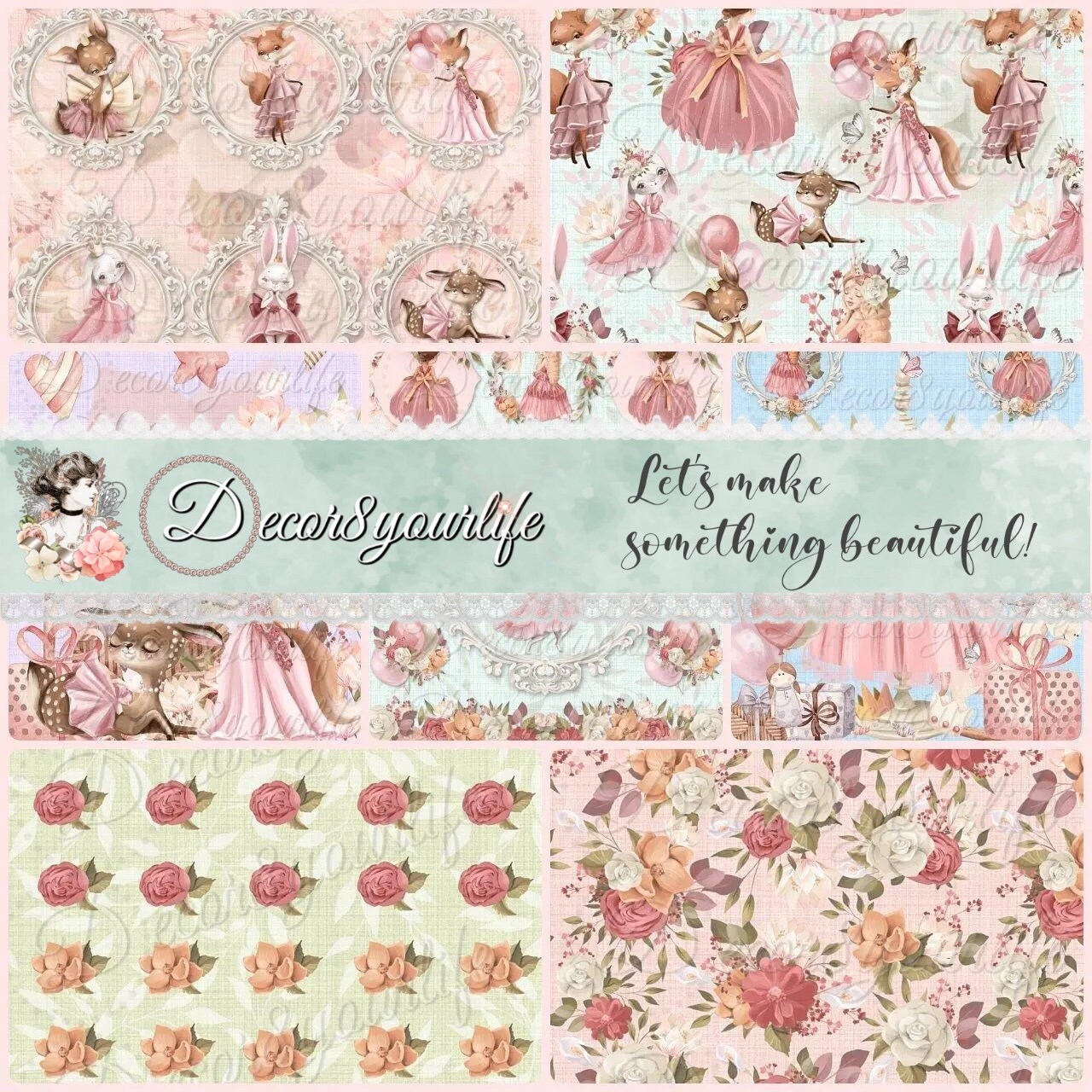 Scrapbook Paper Collection - Digital Printable Download - My Sweet ...