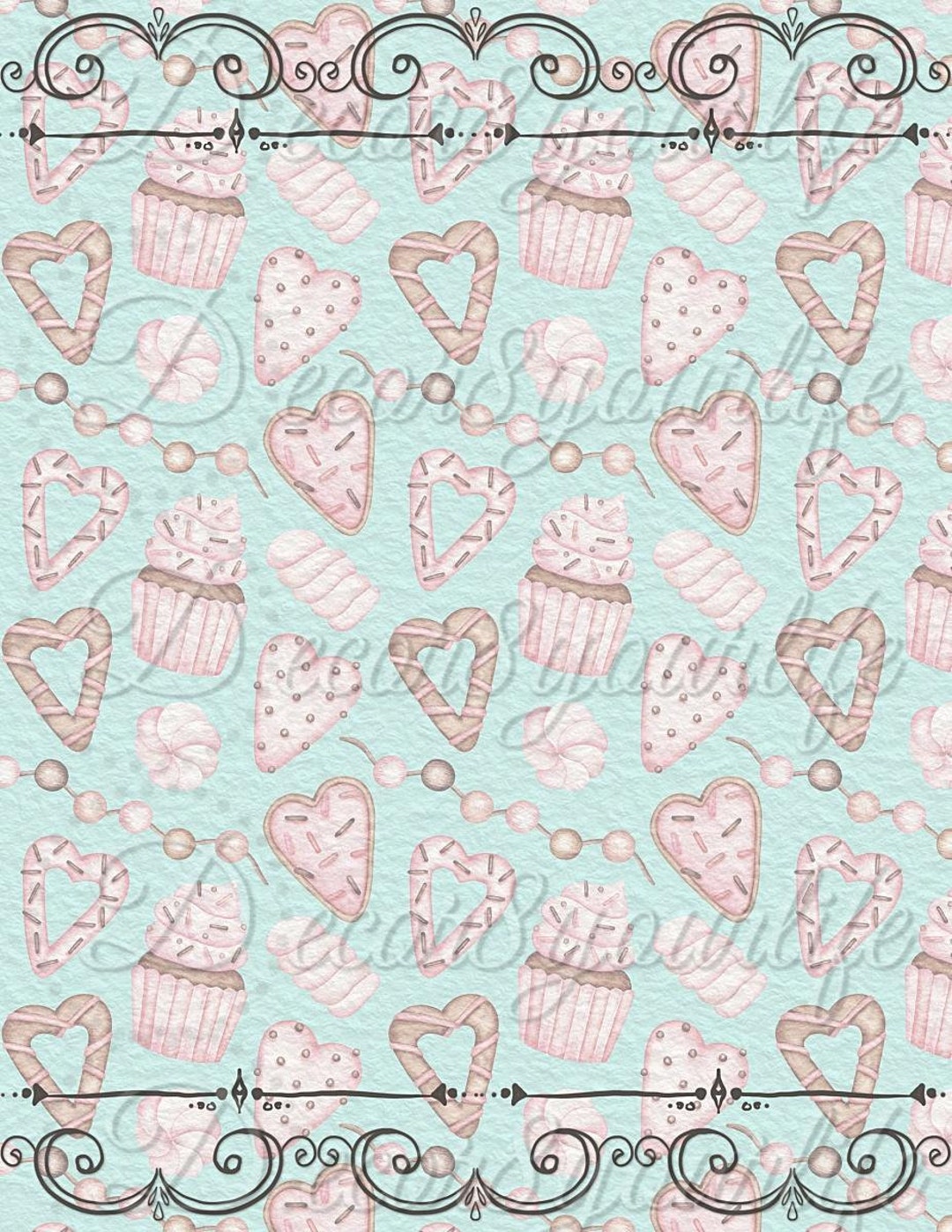Sweet Tooth Download and Print Scrapbook Digital Paper for Mini Albums ...