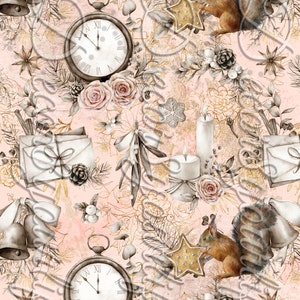 Shabby Beautiful Christmas Vintage Shabby Chic Digital Scrapbook Paper ...