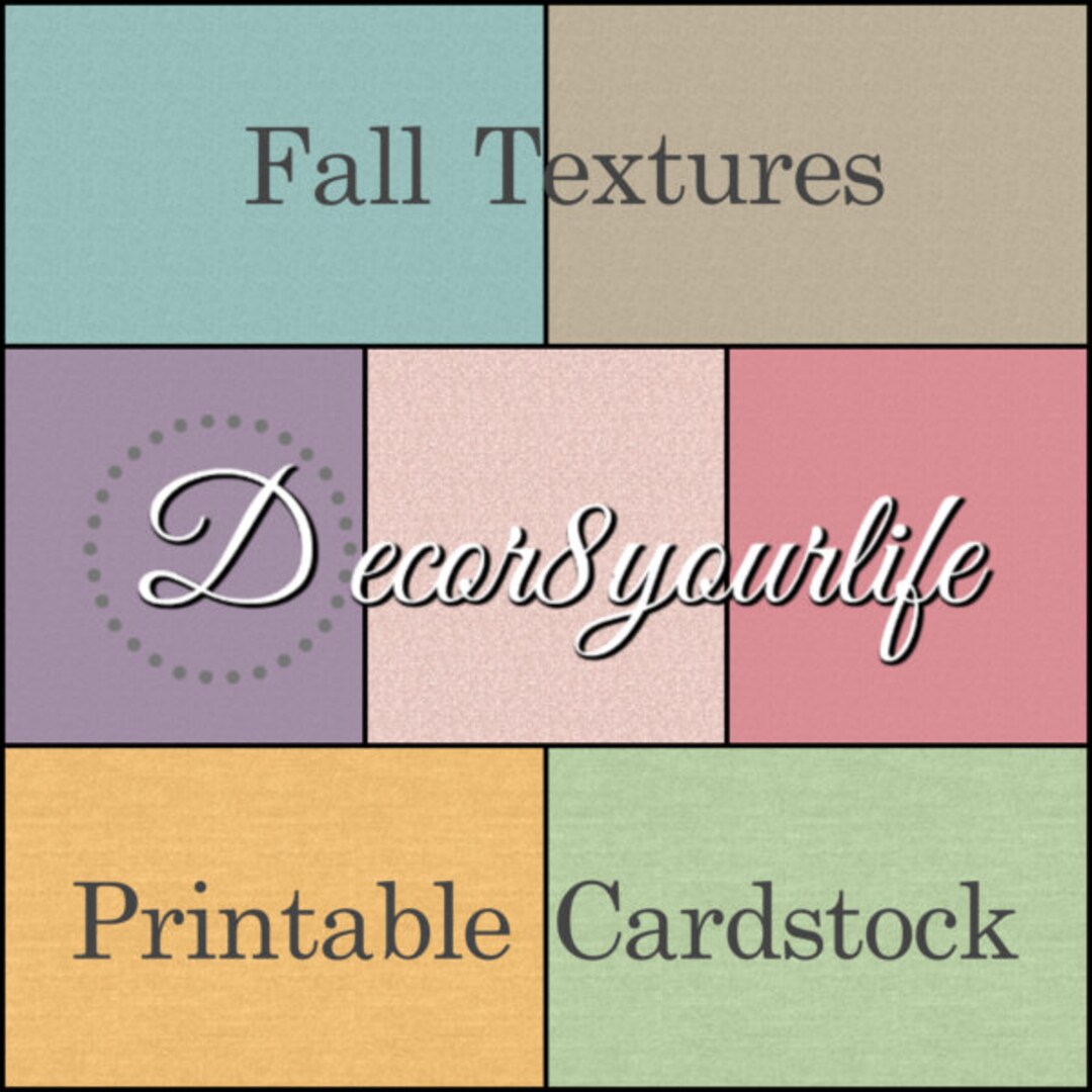 Scrapbook Printable Paper - Fall Textures is a Printable Cardstock for ...