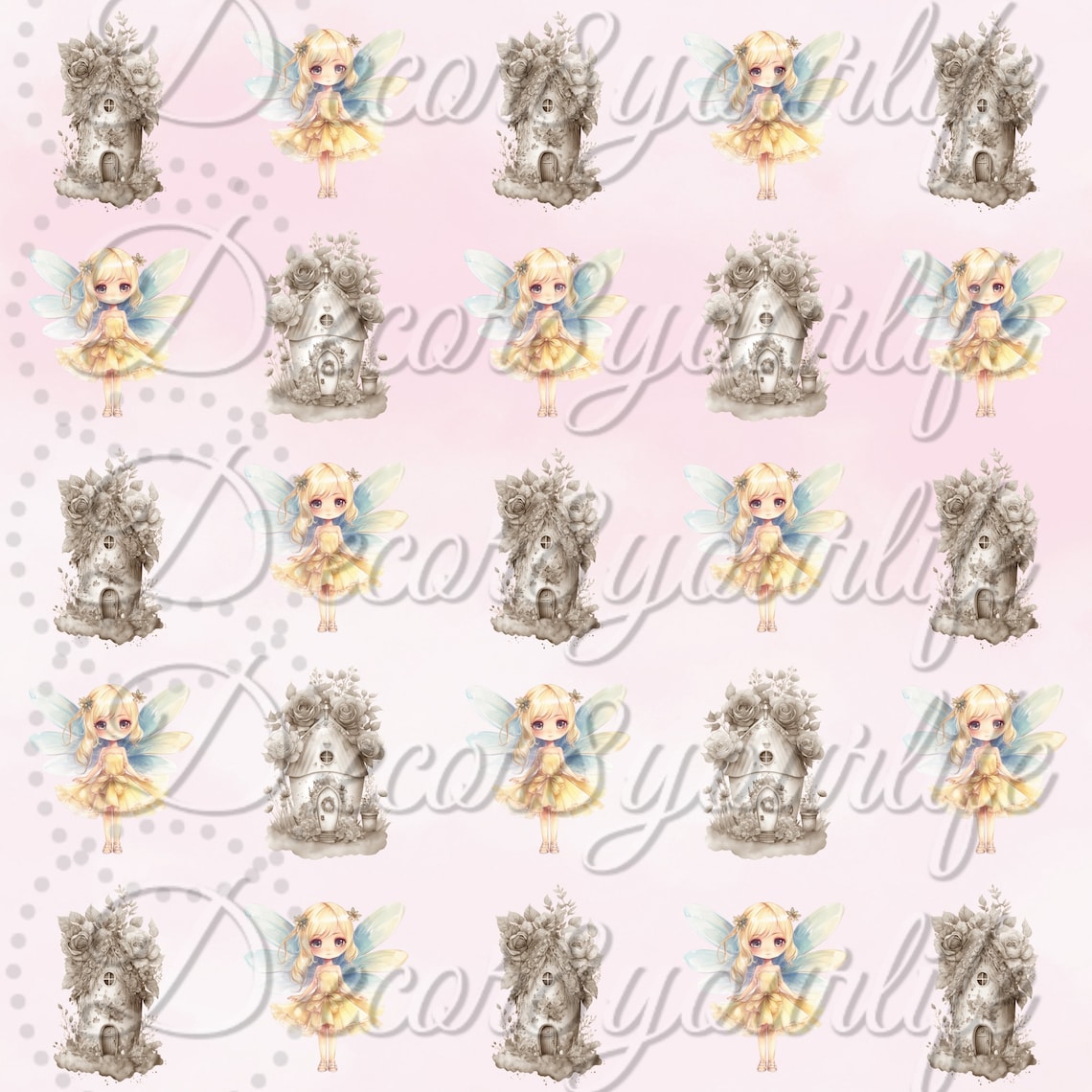Fairies and Butterflies Scrapbook Paper Pack Cute and - Etsy