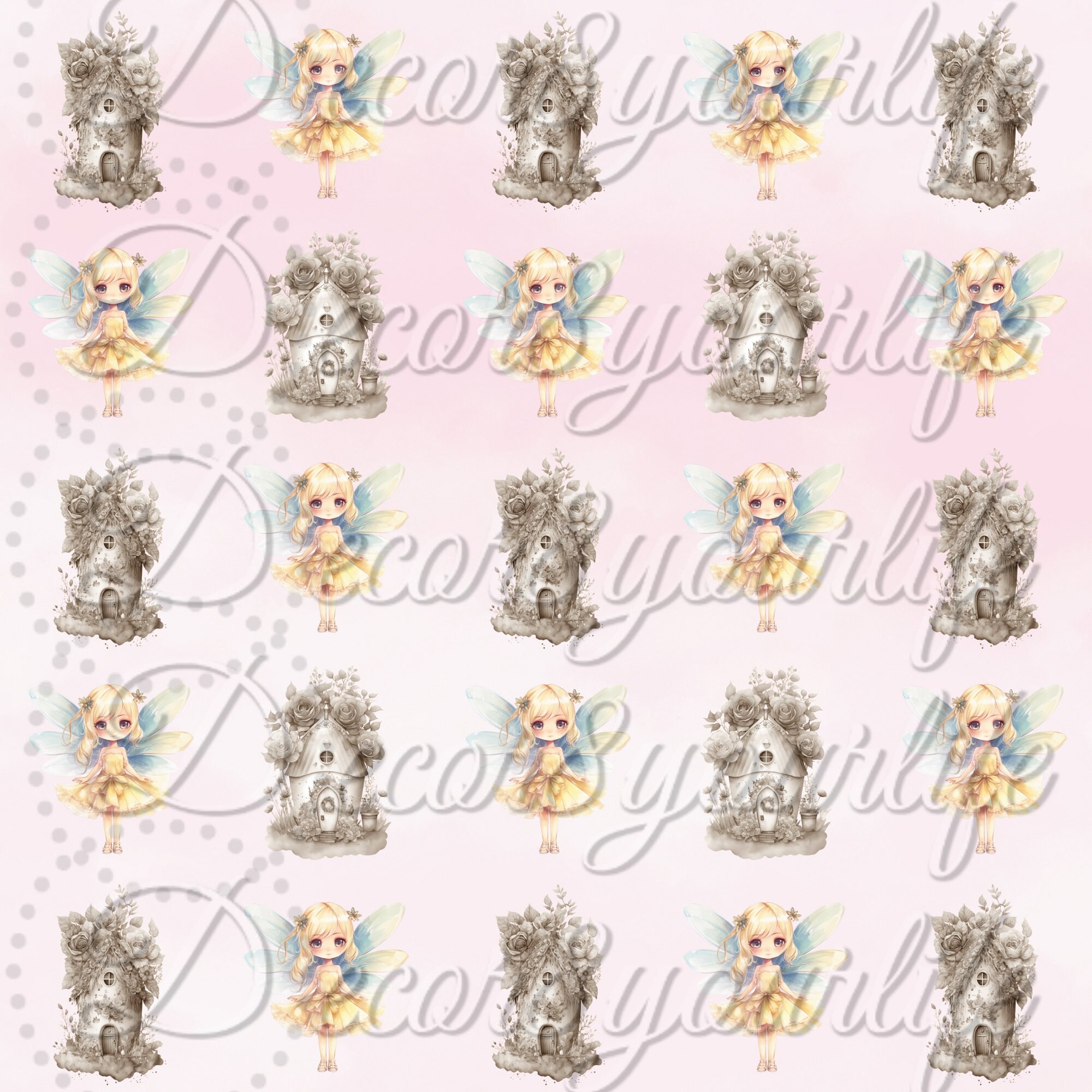 Fairies and Butterflies Scrapbook Paper Pack Cute and - Etsy