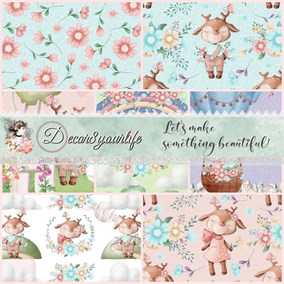 Kawaii Crush Digital Scrapbook Paper Collection Valentine's Day Cute ...