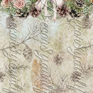 Shabby Beautiful Christmas Vintage Shabby Chic Digital Scrapbook Paper ...